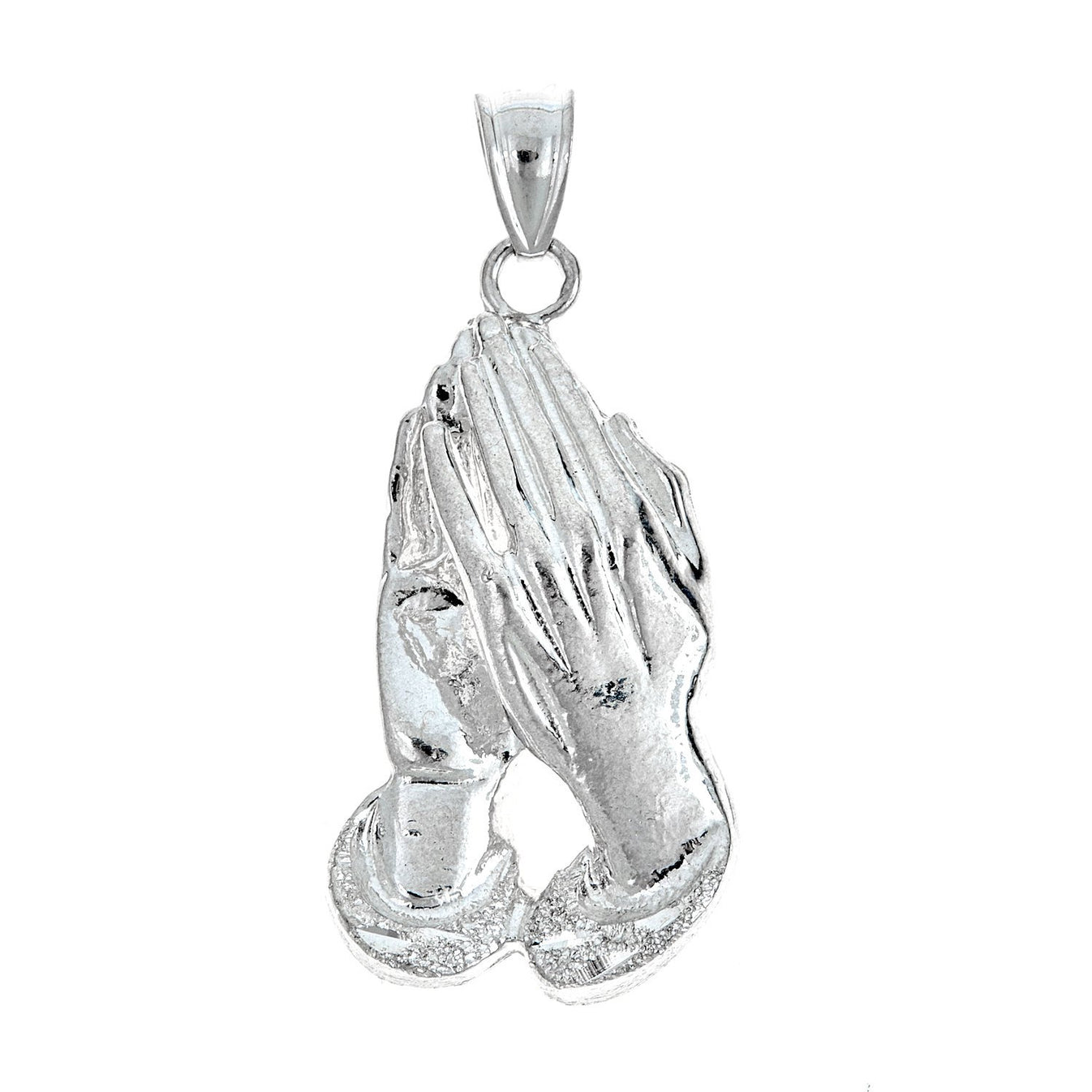 Better Jewelry 925 Sterling Silver Large Praying Hands Pendant - MADE ...