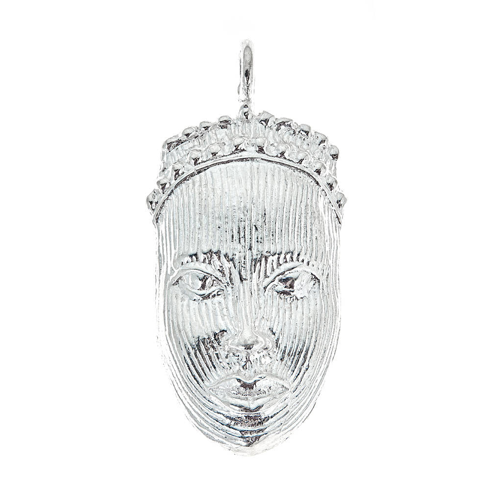 Better Jewelry Carved African Mask .925 Sterling Silver Pendant (MADE ...