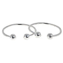 Better Jewelry Huge Ball Ends West Indian Bangles .925 Sterling Silver ...
